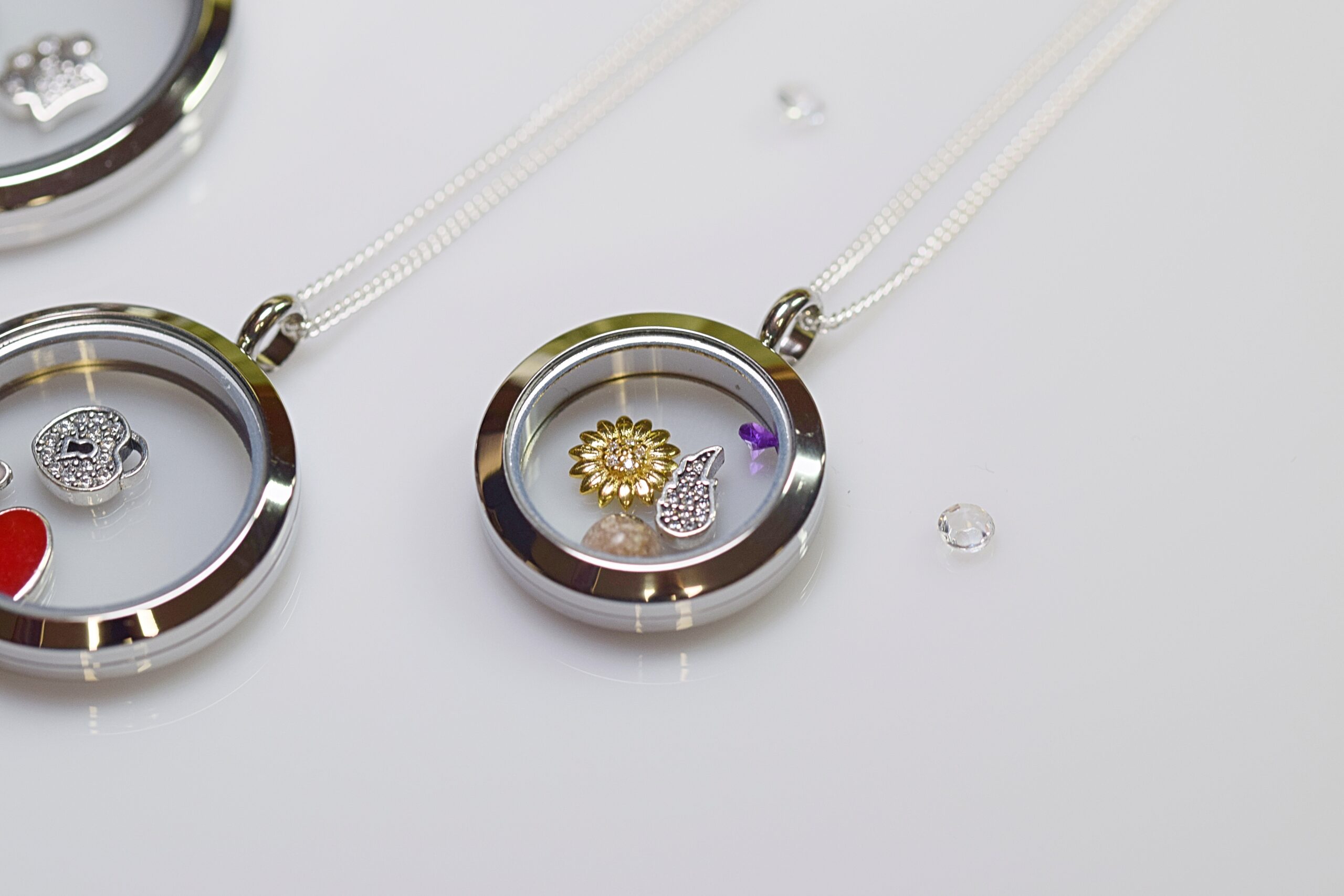 Cremation Ashes & Memorial Floating Locket - Amulet of Ashes