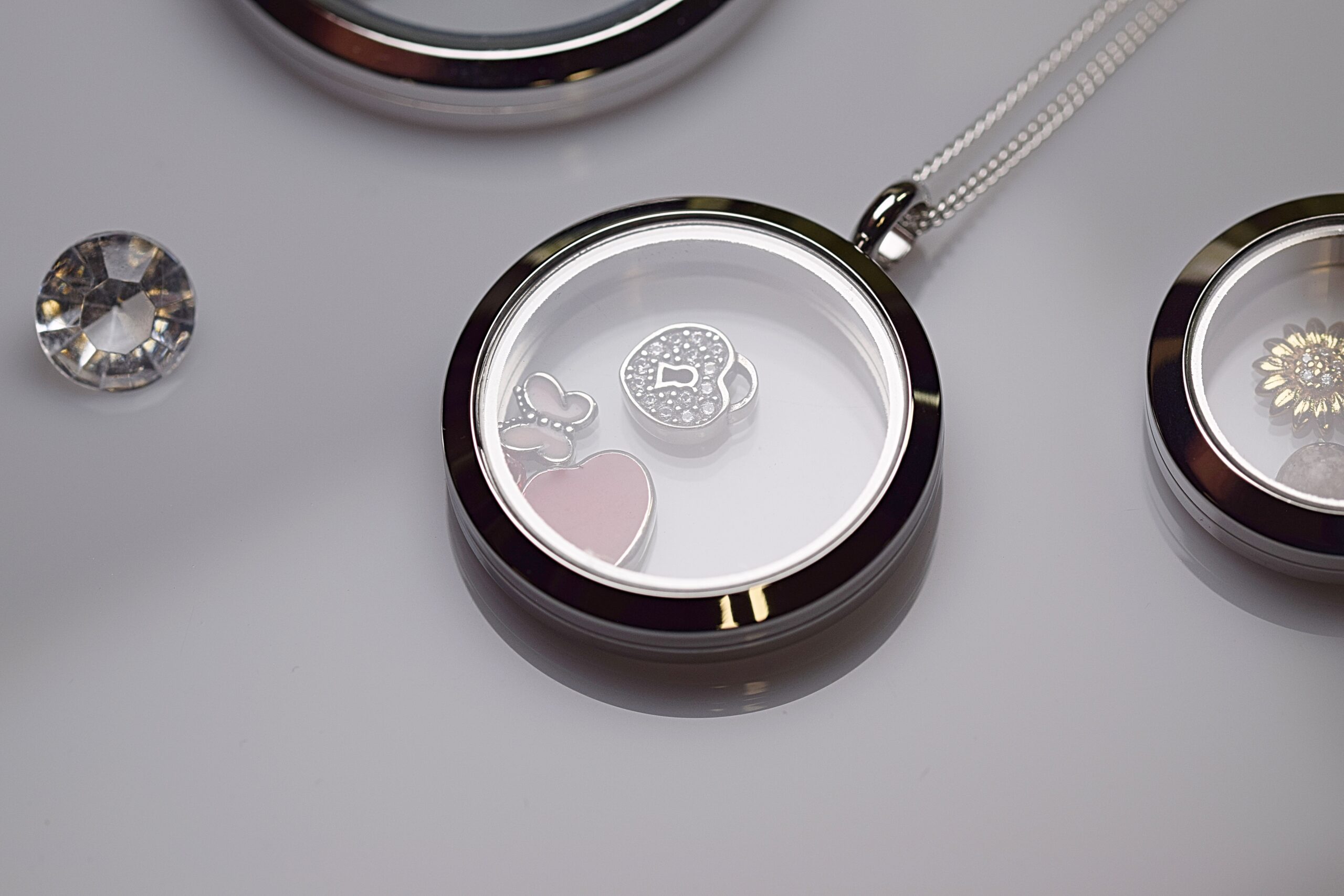 Cremation Ashes & Memorial Floating Locket - Amulet of Ashes