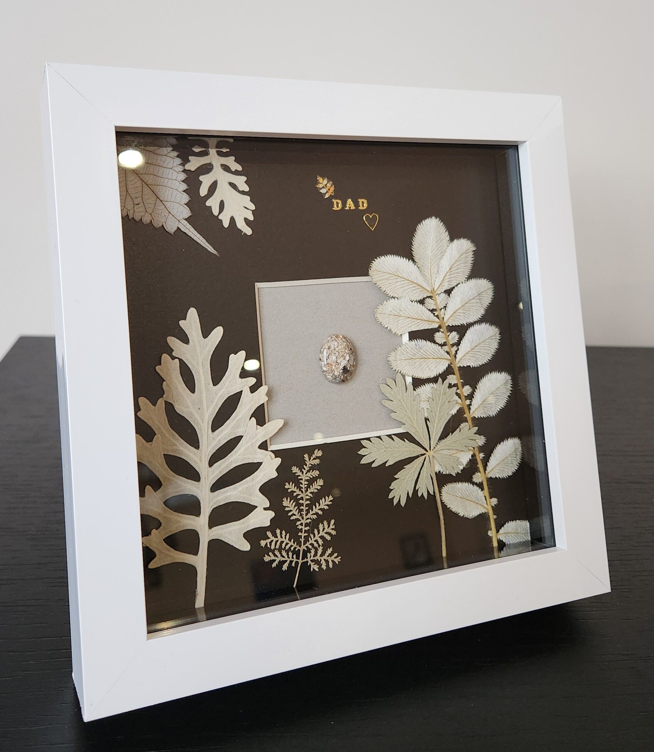 Cremation Ashes & Memorial Frame(Black) - Amulet of Ashes