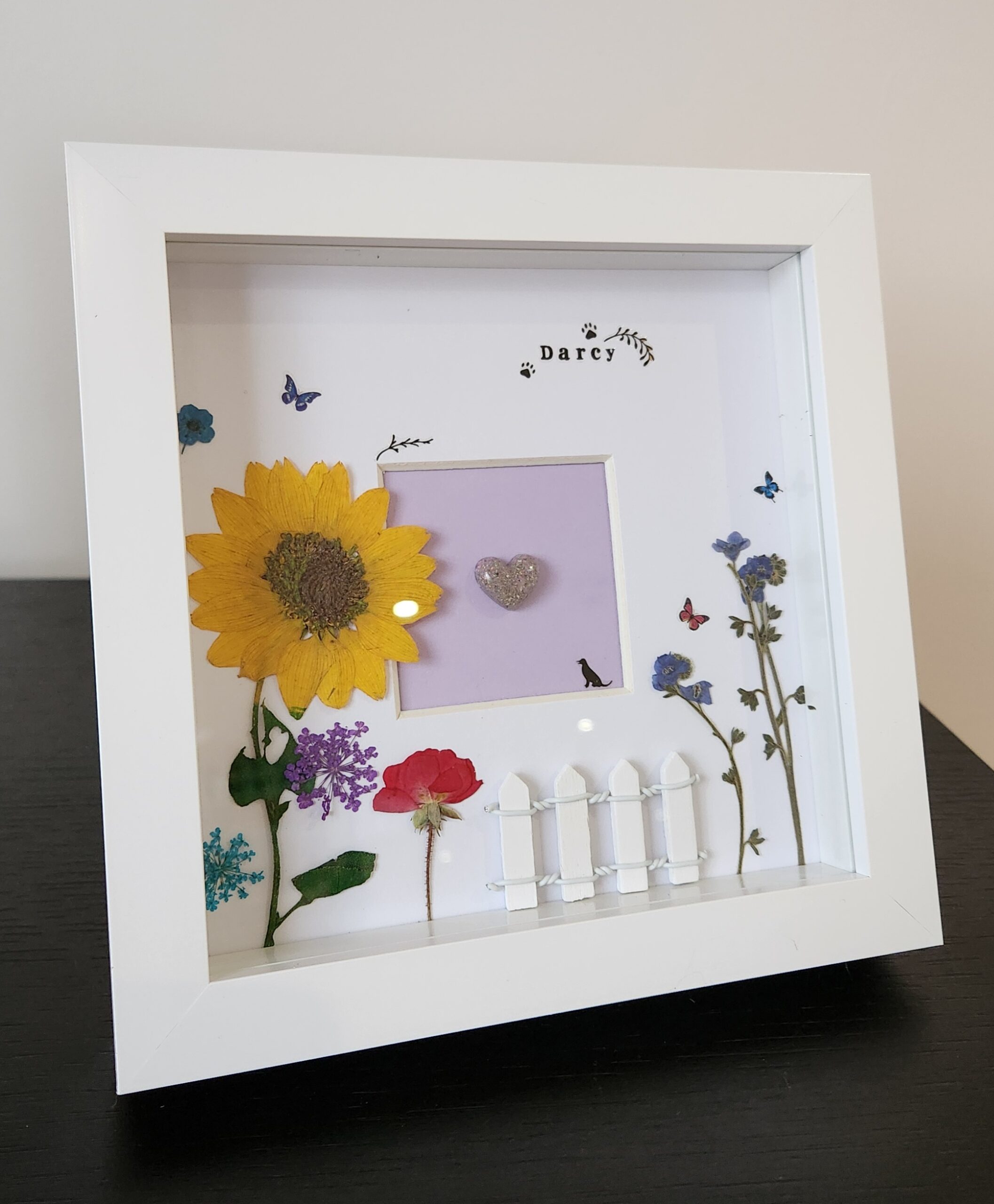 Cremation Ashes & Memorial Frame(White) - Amulet of Ashes