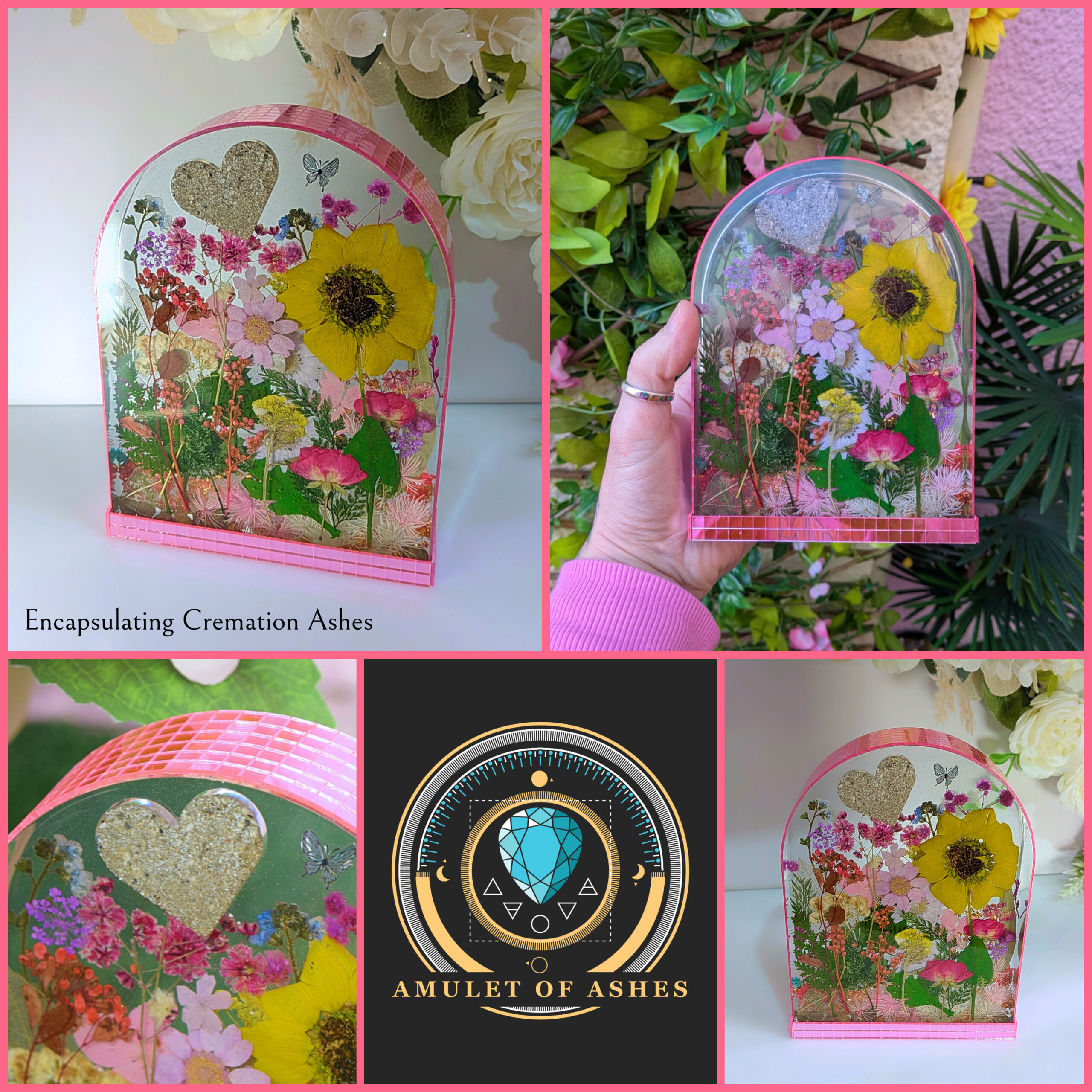 Cremation Ashes & Memorial Dried Flower Arch - Amulet of Ashes